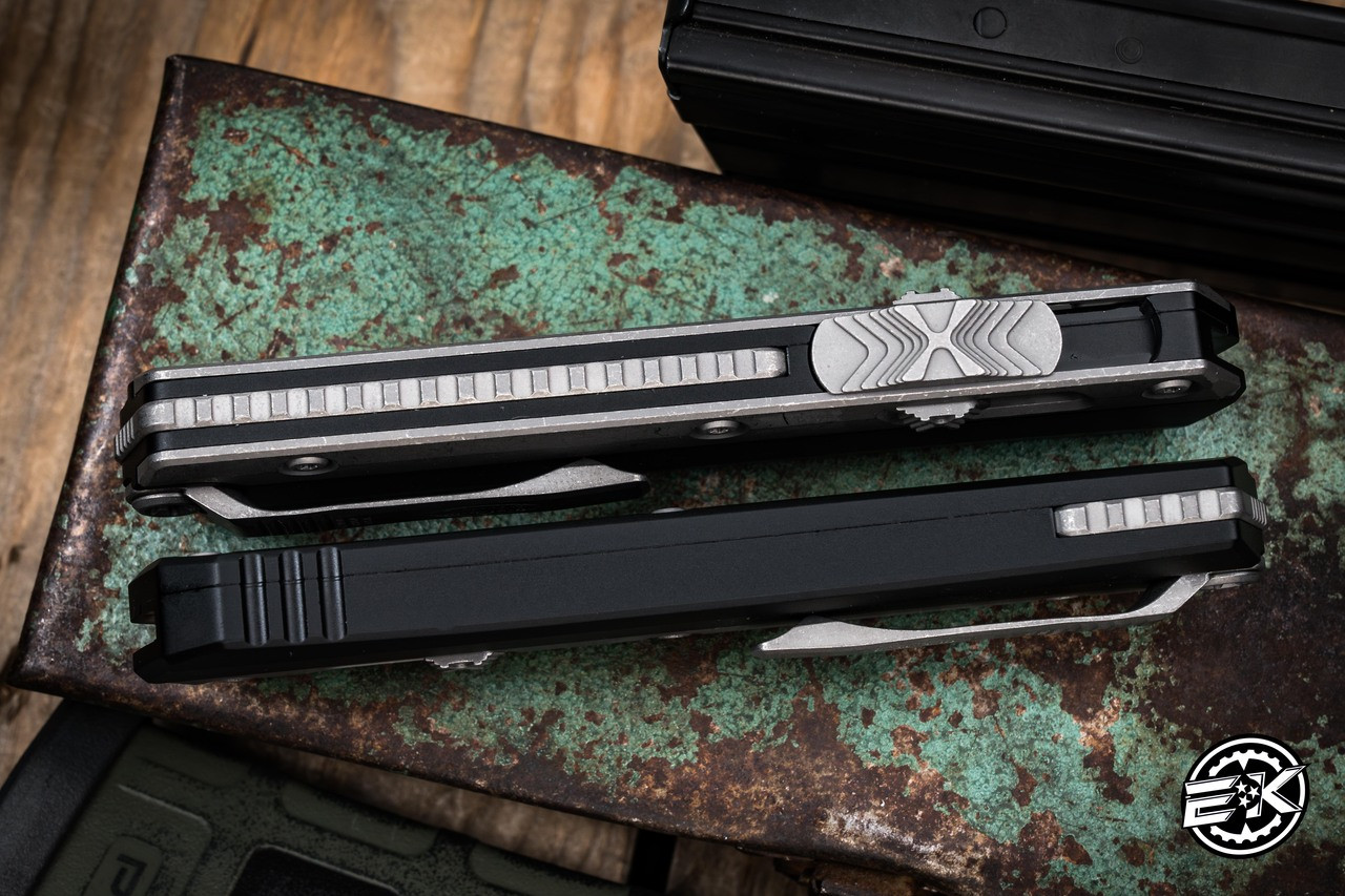 Microtech Glykon OTF Knife Aluminum/Titanium 3.75" Apocalyptic Tanto ...