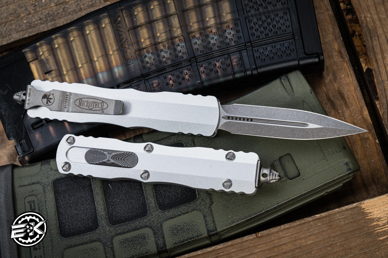 Microtech Dirac Otf Automatic Knife Natural Clear 3 M390 Dagger