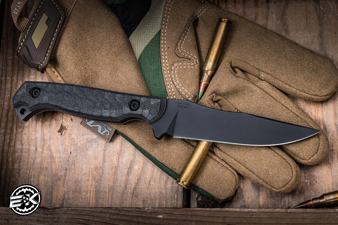 Toor Knives Krypteia S Fixed Blade Knife Socom Black G10 4" M4 Drop Point