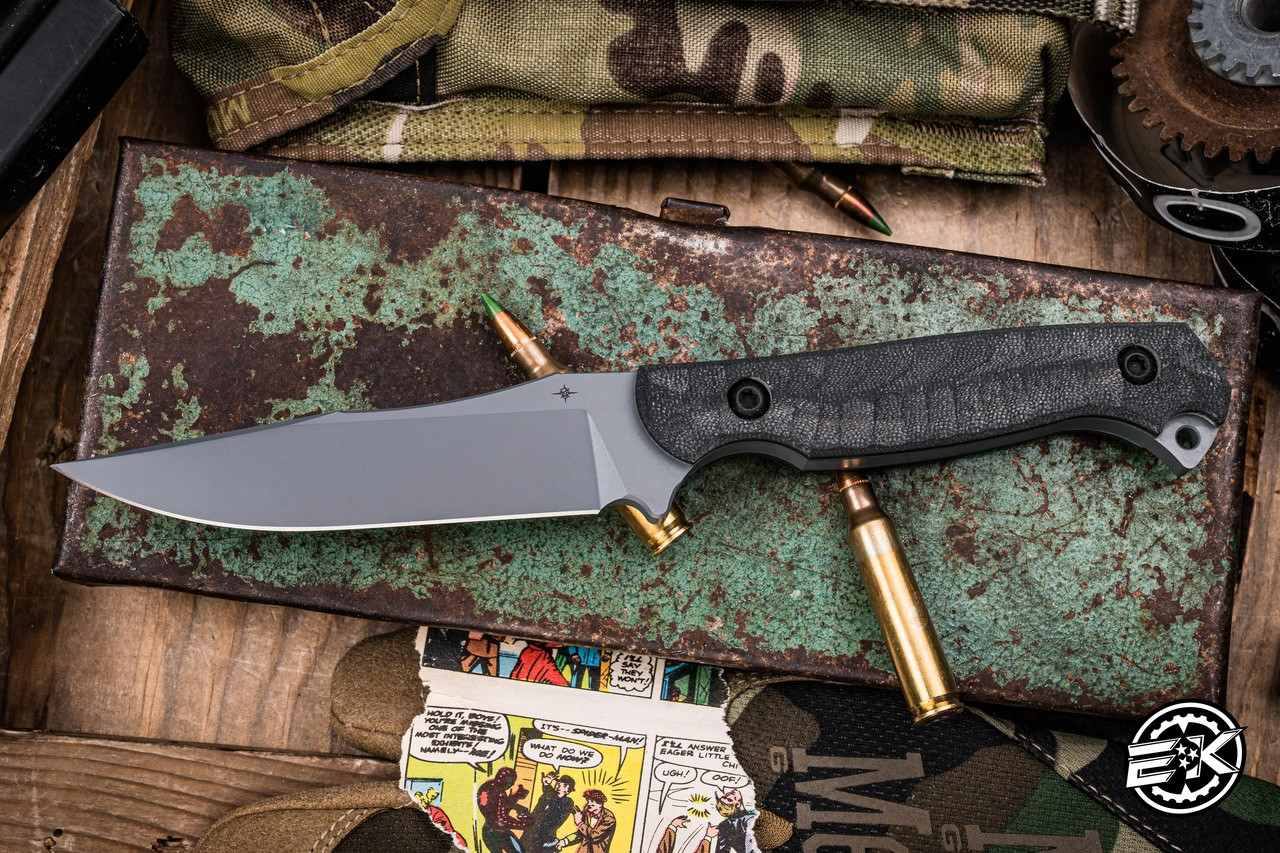 Toor Knives Krypteia S Fixed Blade Knife Black G10 4" Phantom Gray Drop ...