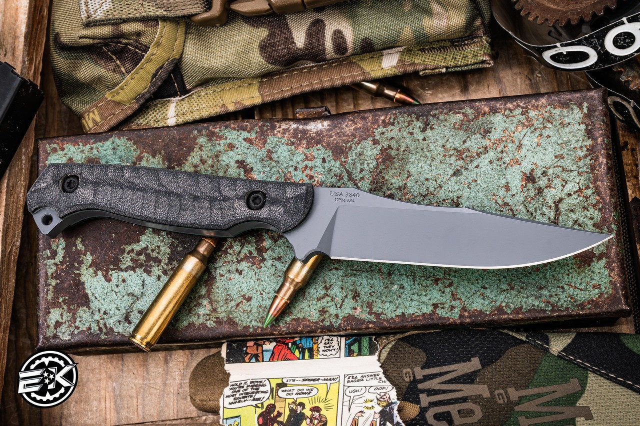 Toor Knives Krypteia S Fixed Blade Knife Black G10 4" Phantom Gray Drop ...