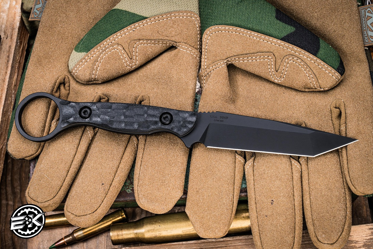Toor Knives Serpent T Fixed Blade Knife Black G10 3.75" Tanto Socom Black