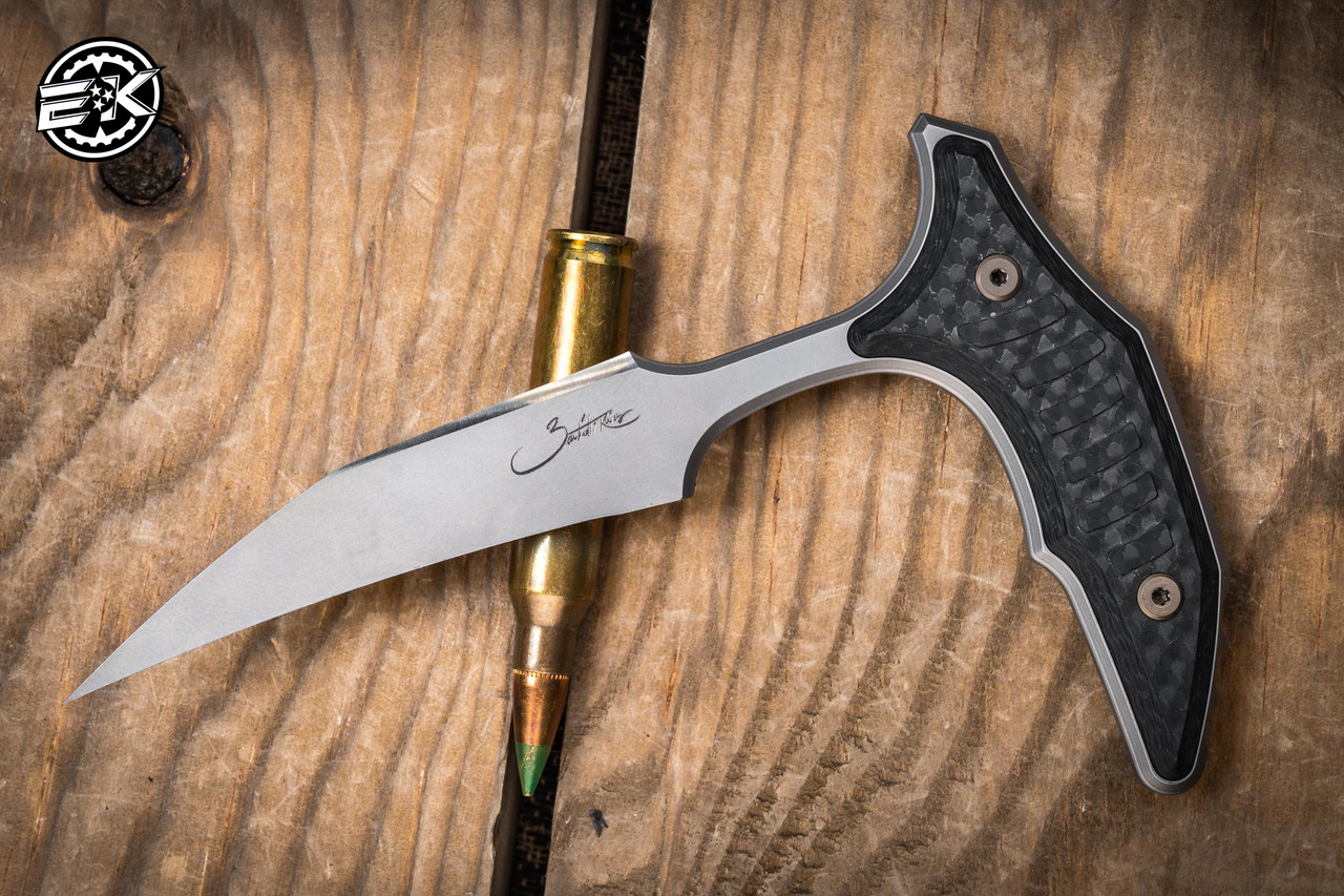 Customized Microtech/Bastinelli "Bee" Push Dagger Carbon Fiber Knife 2. ...
