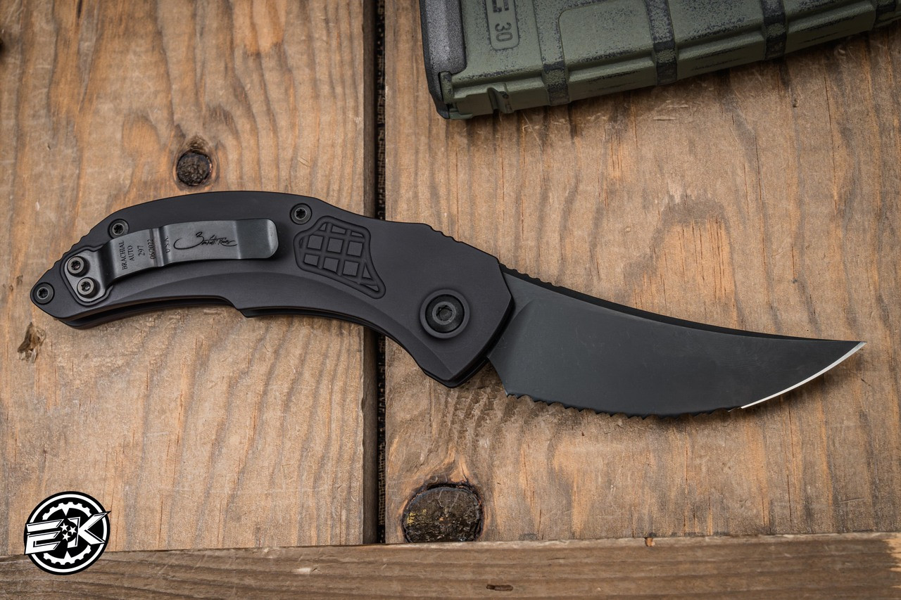 Preowned-Microtech/Bastinelli Brachial Automatic Folding Knife DLC ...
