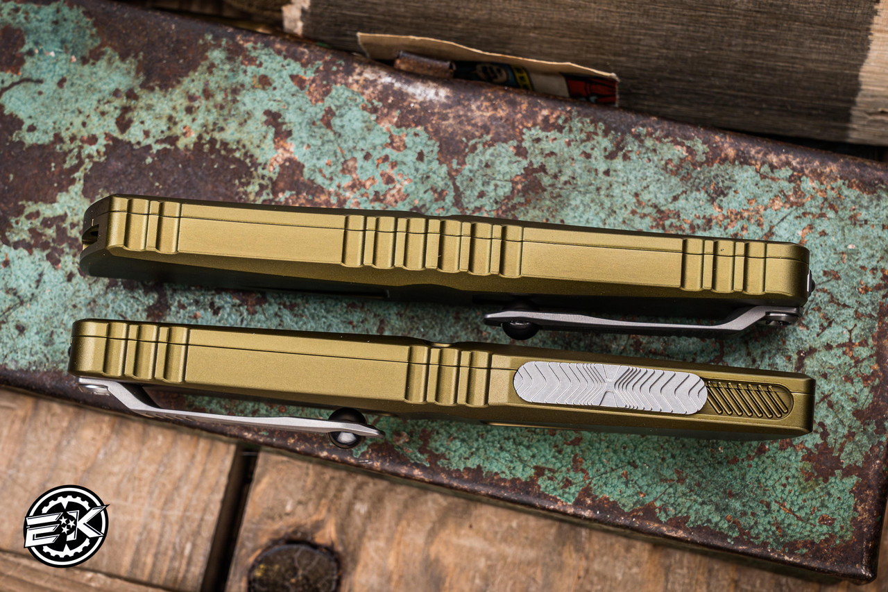 Microtech Combat Troodon Gen III OTF Automatic Knife OD Green 4" M390 ...