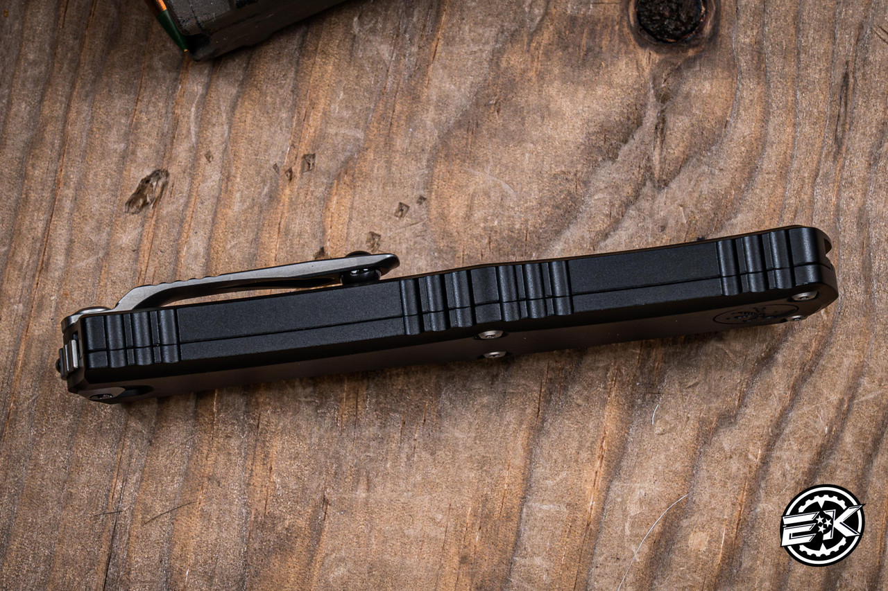 Preowned-Microtech Hera II Mini OTF Knife Black 3" Bayonet Stonewash ...