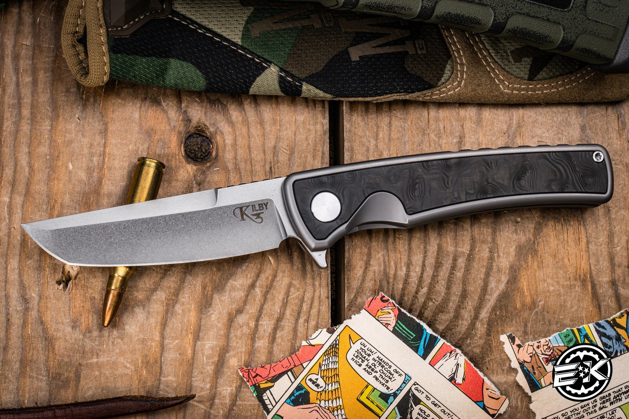 Mechforce Kilby Shard Titanium Integral Folding Knife Black Dunes Fat ...