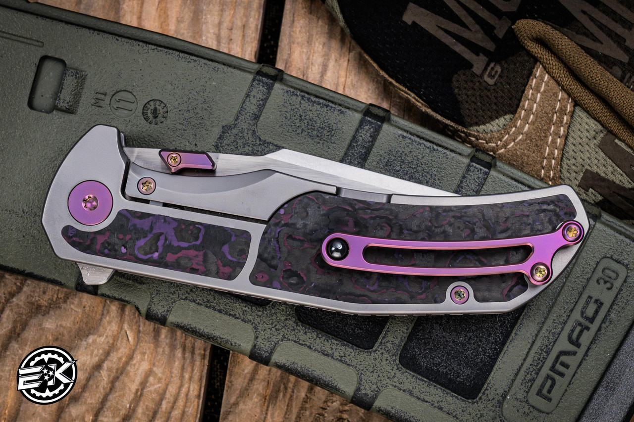 Mechforce/Jim Skelton Hellraiser Folding Knife Purple Haze Fat Carbon 3 ...