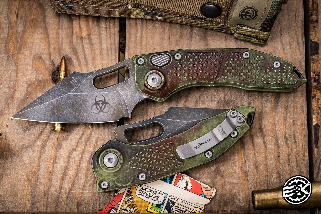 Microtech/Borka Blades Stitch Automatic Folding Knife Outbreak Edition ...
