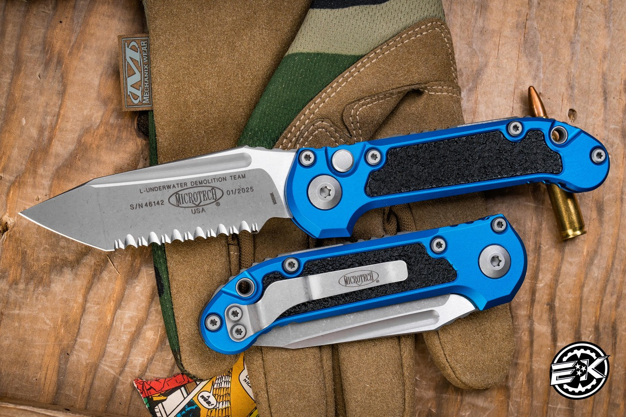 Microtech Ludt Gen Iii Automatic Folding Knife Blue 35 M390