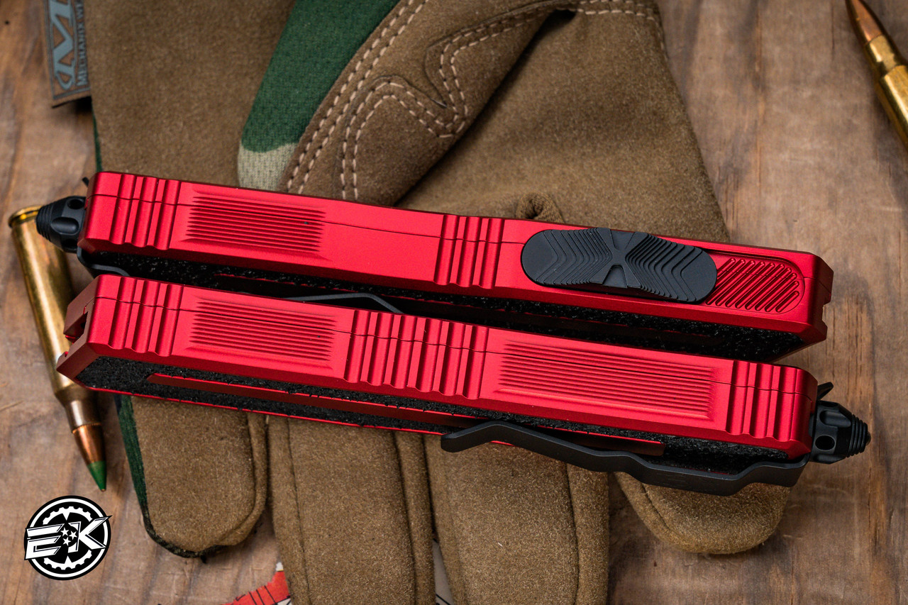Microtech Scarab II Gen III OTF Automatic Knife Red Aluminum 4" M390 ...
