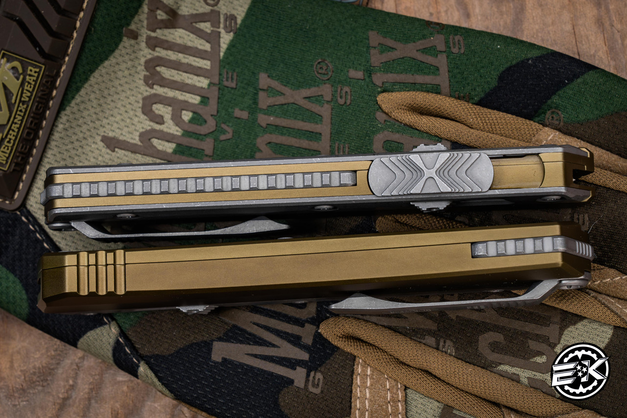 Microtech Glykon OTF Automatic Knife OD Green Aluminum/Titanium 3.75 ...