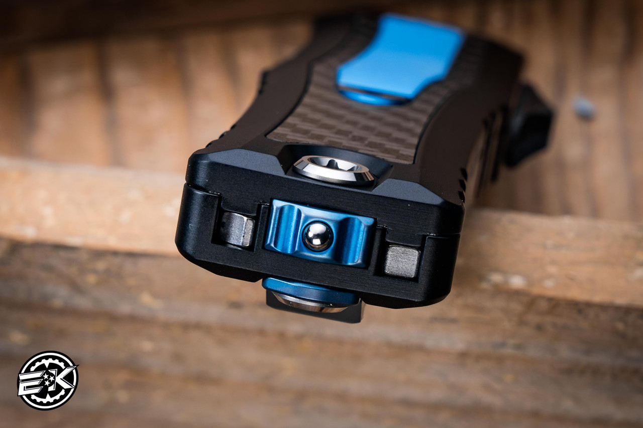 Marfione Custom Atreus ZBP OTF Automatic Knife Blue Aluminum-Carbon ...