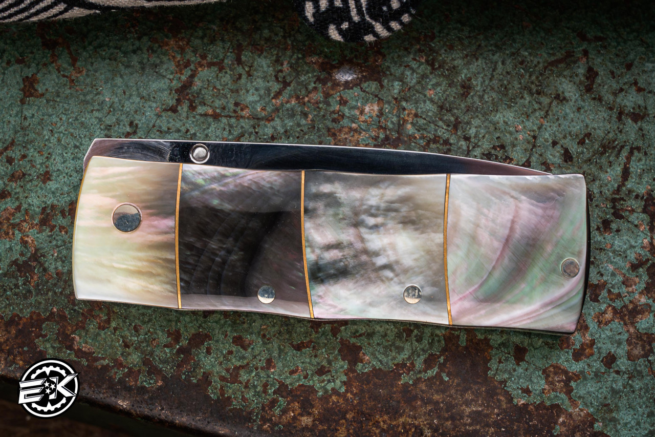 Preowned-Koji Hara Black Lip Pearl Liner Lock 1.75" Polished