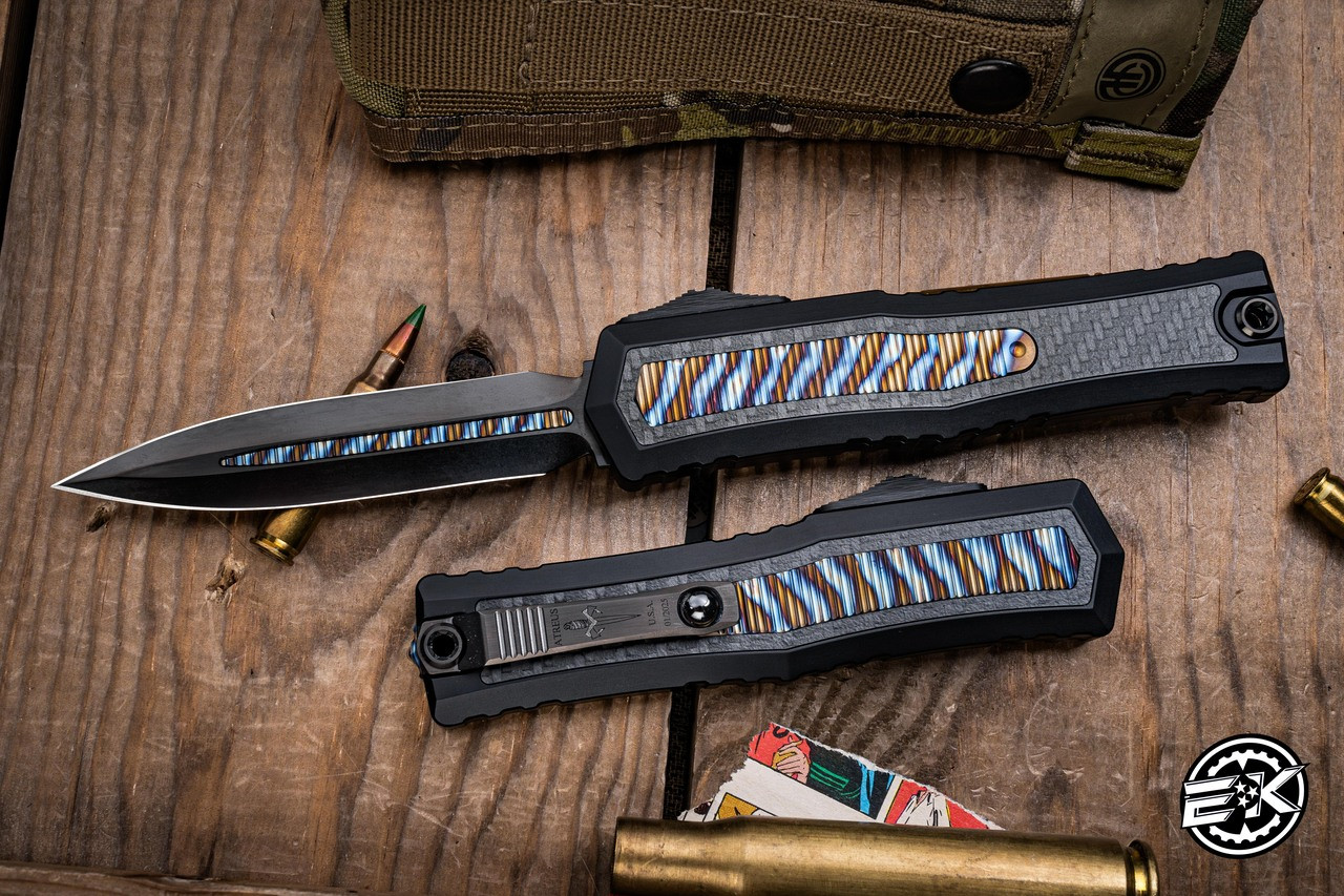 Marfione Custom Atreus ZBP OTF Automatic Knife Flame Titanium-Carbon ...