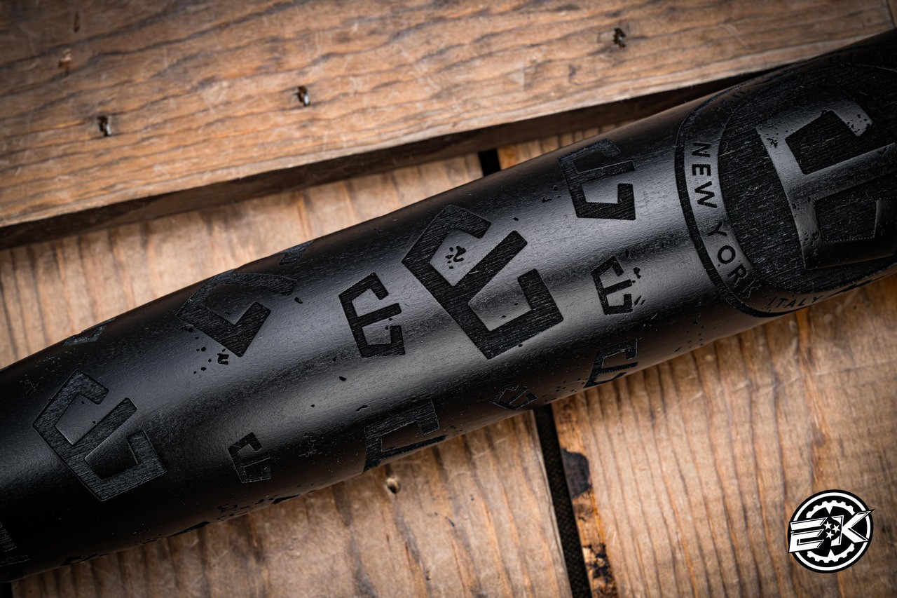Blackside Customs Hard Maple Bat 24" Black and Red Finish