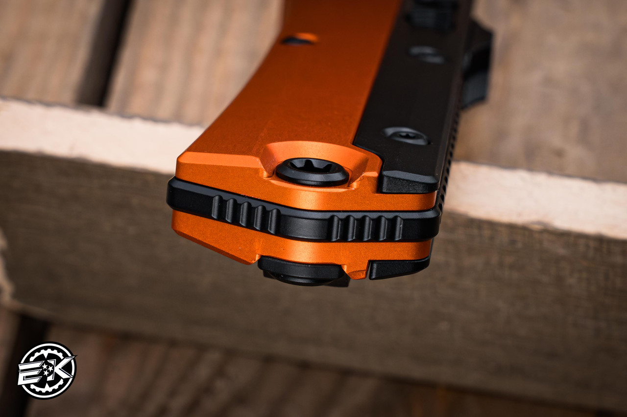 Microtech Glykon OTF Automatic Knife Orange Aluminum/Titanium 3.75 ...
