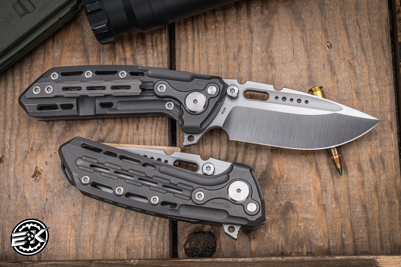 Reate Terminator TX228 Folding Knife Dark Blast Titanium 3.7" M390 DLC ...