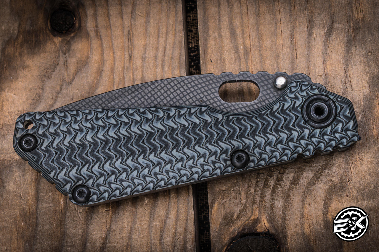 Preowned-Mick Strider MSC Custom SnG G10/Flame Titanium 3.5" Grid ...