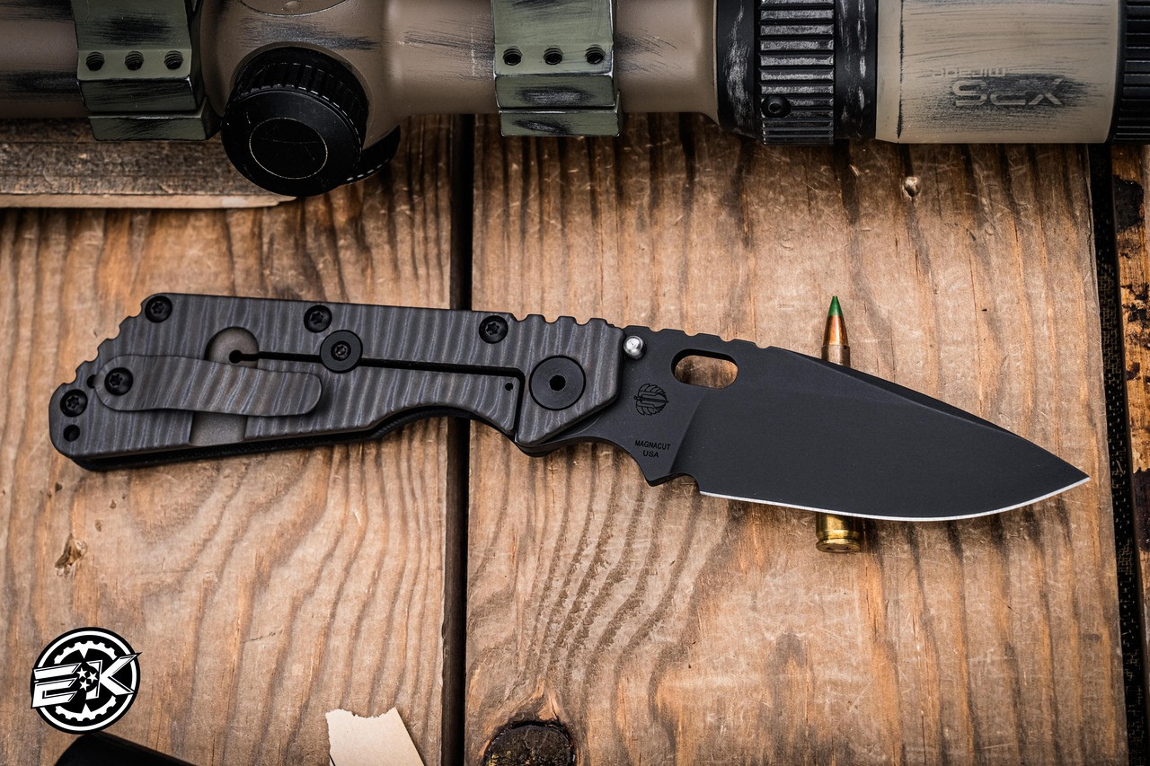 Strider Knives SMF G10/Flame Titanium Folding Knife 4" MagnaCut PVD