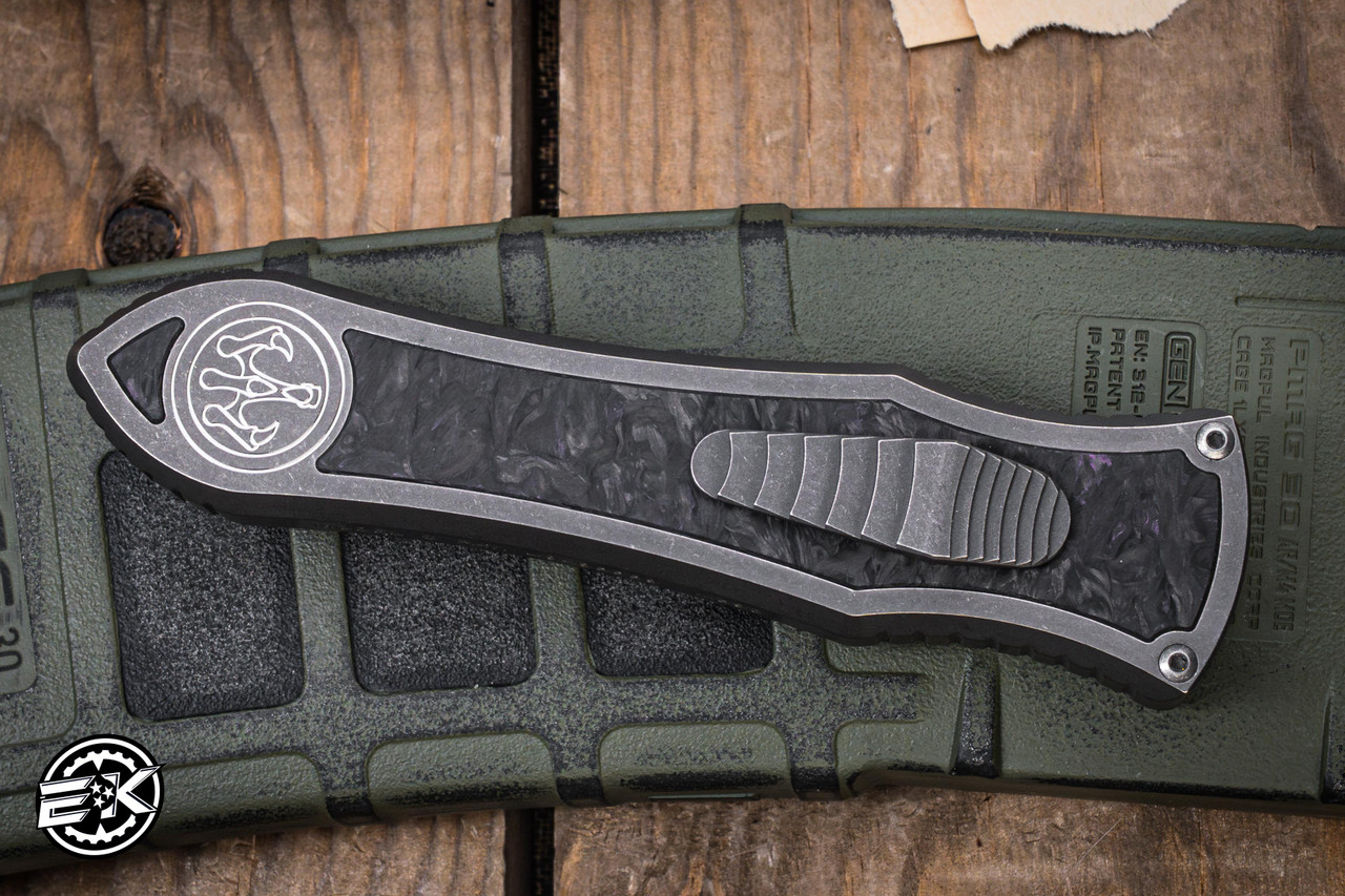 Hawk Knives Deadlock Model C Titanium/Carbon Fiber 3.5" M390 Stonewash ...