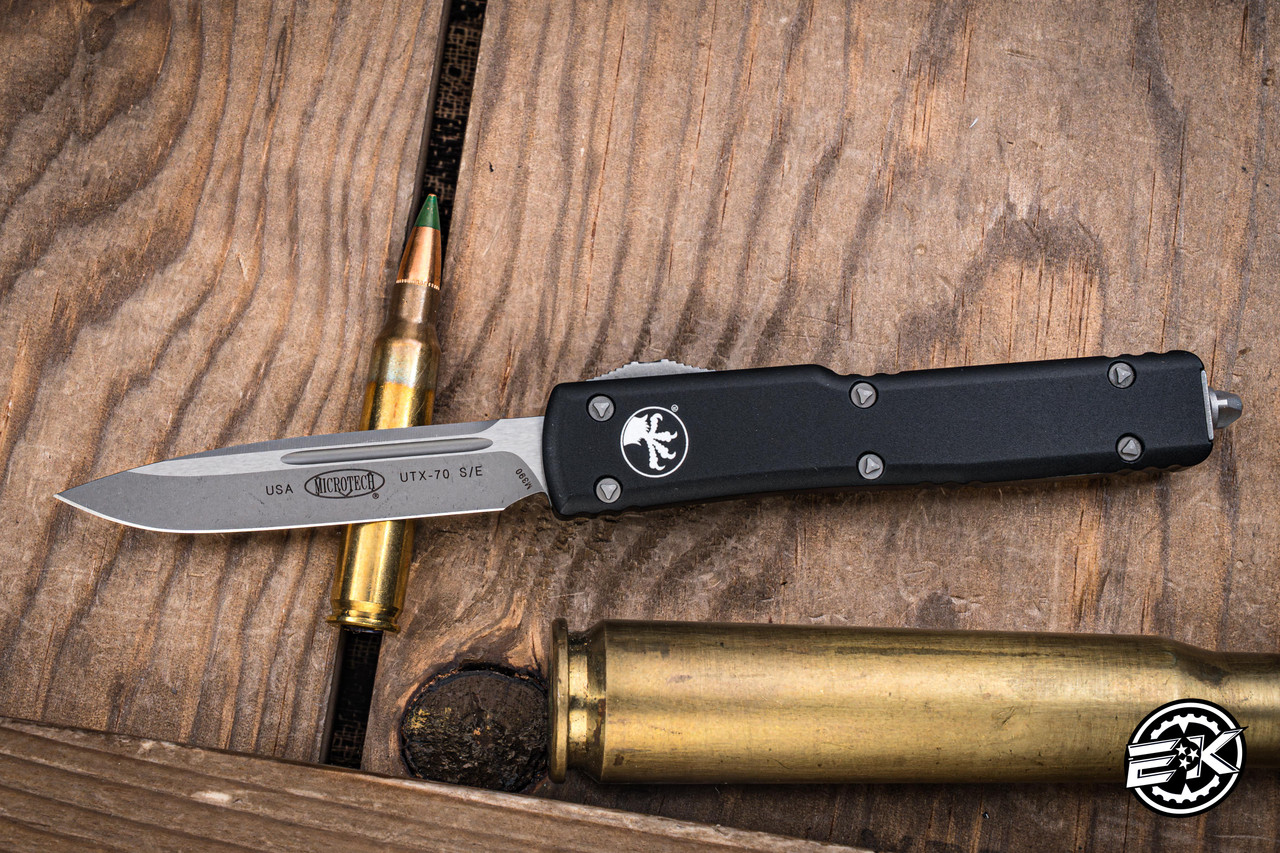 Preowned-Microtech UTX-70 OTF Automatic Knife M390 2.4" Apocalyptic ...