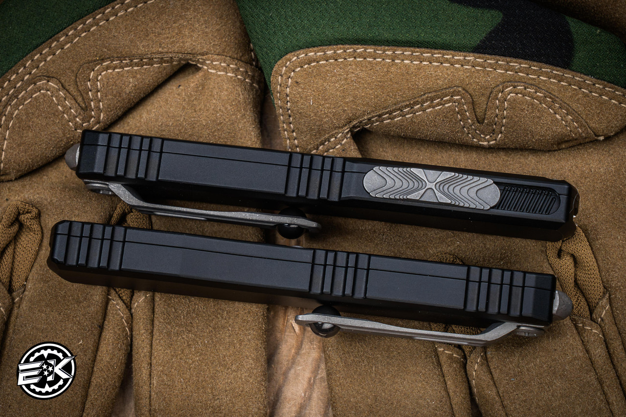 Microtech Ultratech Gen III ZBP OTF Automatic Knife 3.5" M390 Apocalyptic Stonewash Serrated ...