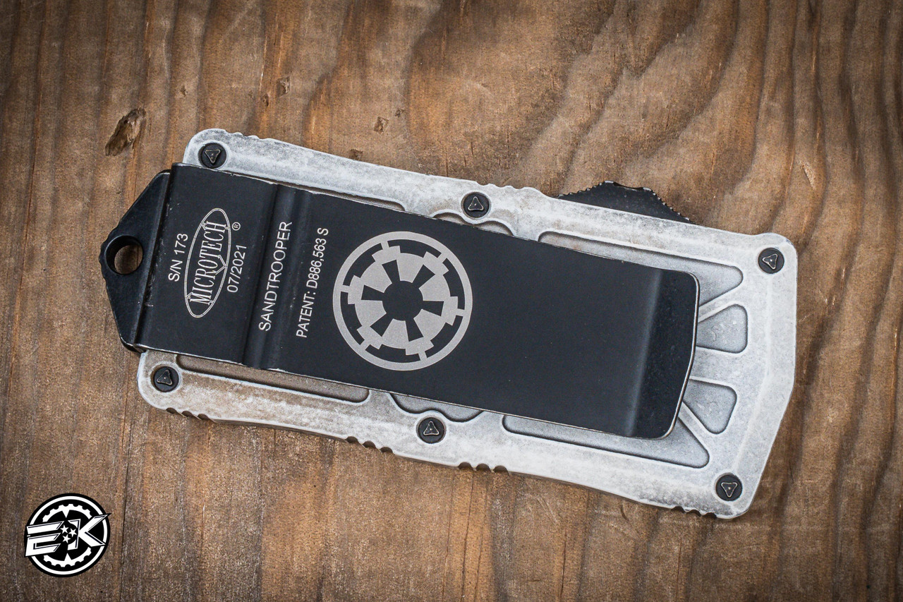 Preowned-Microtech Sandtrooper Exocet OTF Knife 1.9" M390 White ...