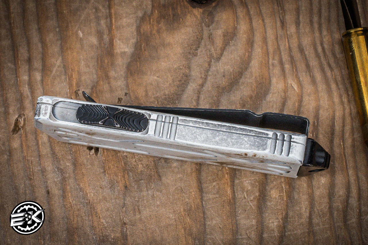 Preowned-Microtech Sandtrooper Exocet OTF Knife 1.9" M390 White ...