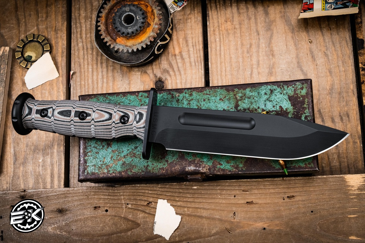 Medford USMC Fighter Fixed Blade Knife Multi-Layered G10 6.5" S35VN DLC ...