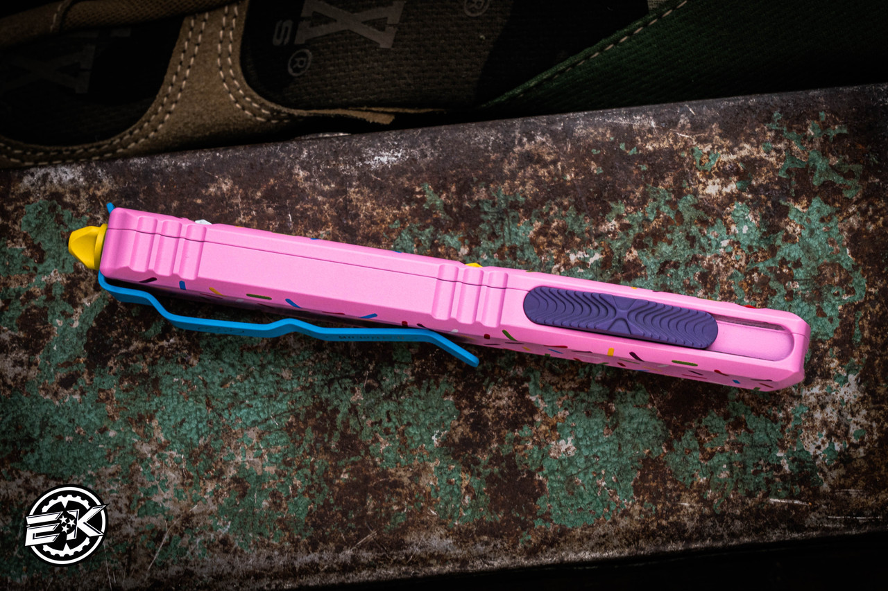 Microtech Ultratech Dessert Warrior Donut Pink OTF Knife 3.4" Drop ...