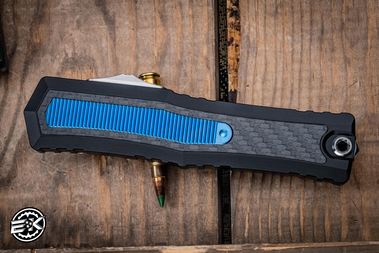 Microtech/Marfione Custom Atreus ZBP OTF Automatic Blue Titanium-Carbon ...