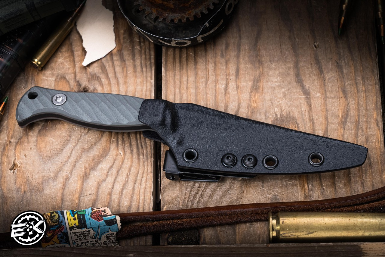 Half Face Blades Congressman Fixed Blade Knife Charcoal Grey G10 3.8 ...