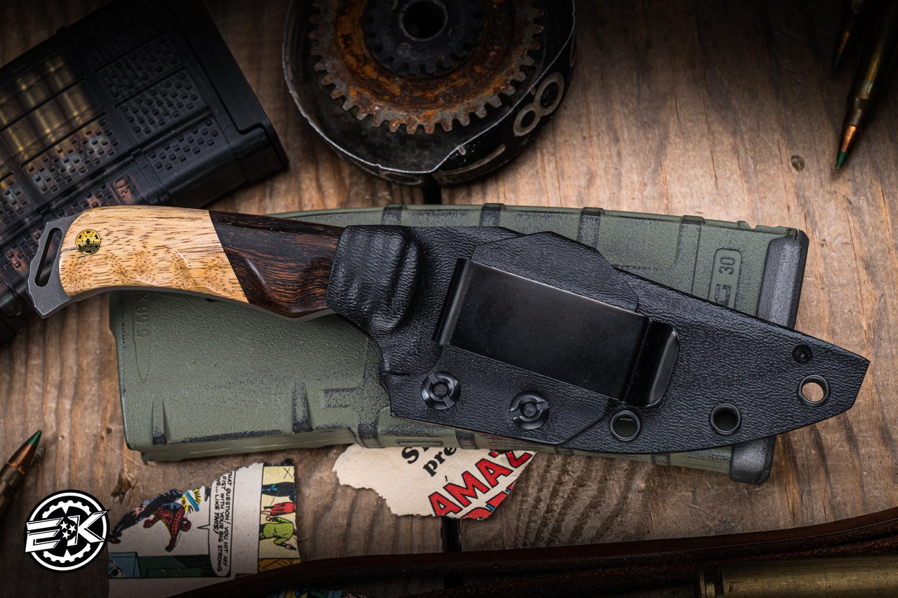 Half Face Blades Tosahwi Fixed Blade Hawaiian Koa Knife Desert Ironwood ...