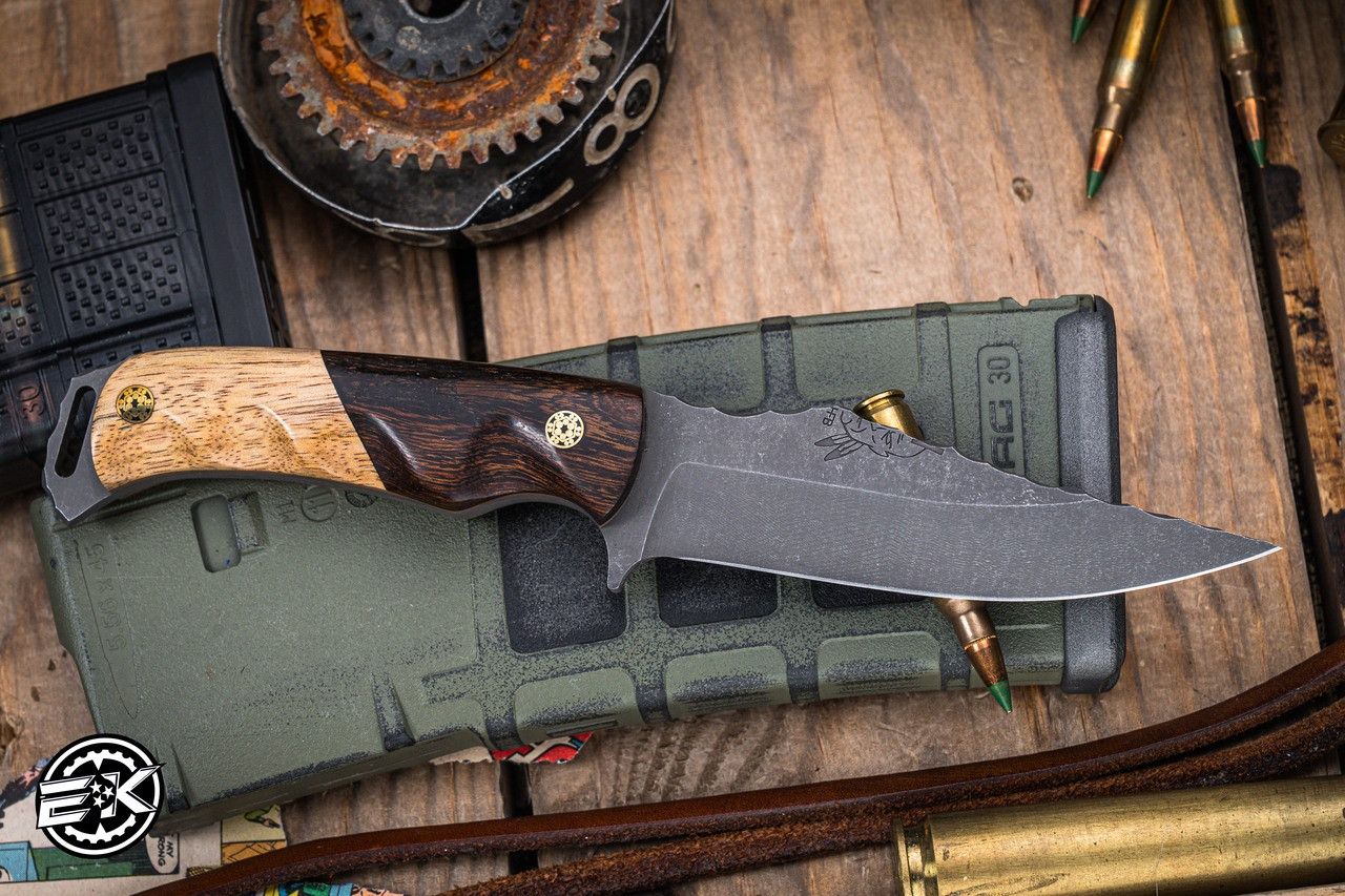 Half Face Blades Tosahwi Fixed Blade Hawaiian Koa Knife Desert Ironwood ...