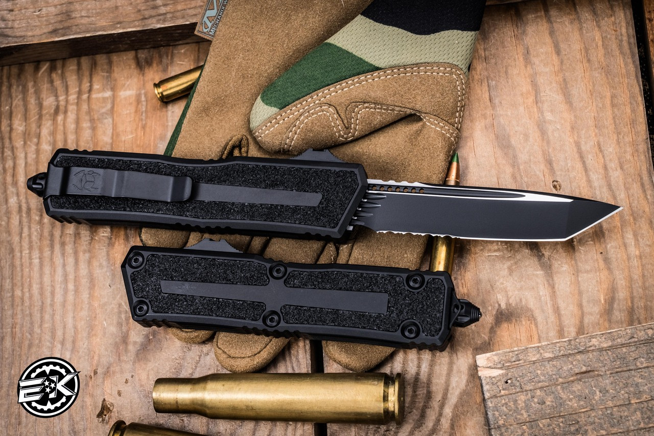 Microtech Scarab II Gen III OTF Automatic Knife Black Tactical 4" Tanto ...
