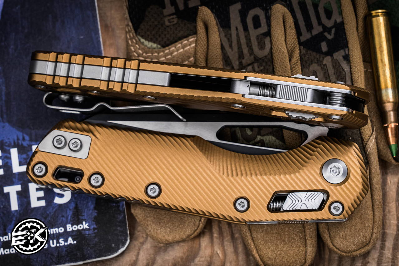 Microtech Standard Issue "MSI" Ram-LOK Manual Folding Knife Tan Fluted ...