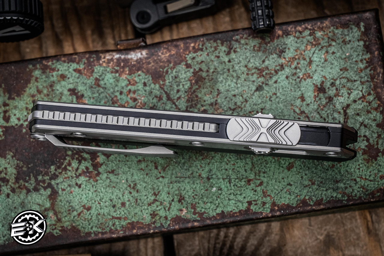 Preowned-Microtech Glykon OTF Knife Aluminum/Titanium 3.75" M390 ...