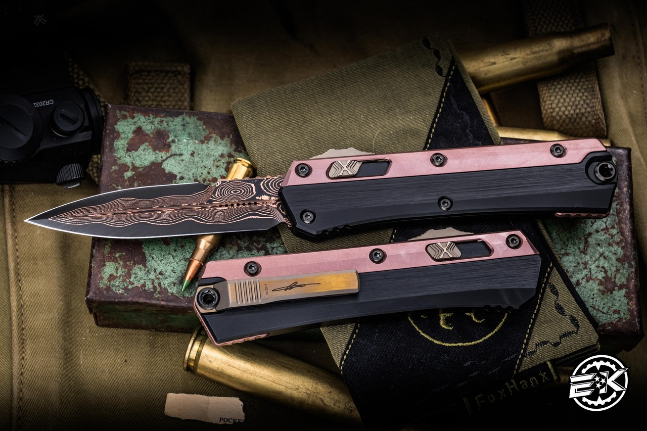 Microtech Marfione Select "Glykon" Rose Gold Titanium 3.75" Bayonet ...