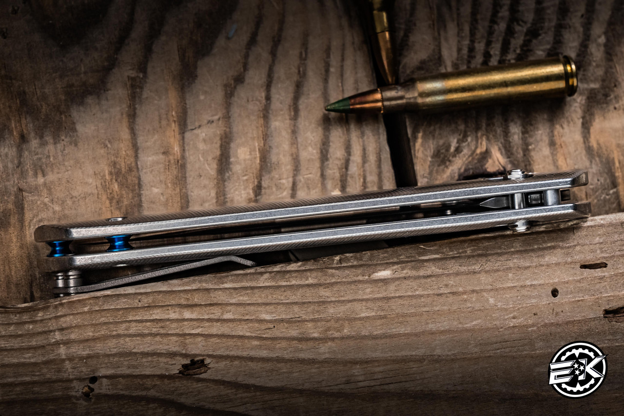 Preowned-Tactile Knife Co."Maverick" Crossbar Lock Titanium Folder 3.5 ...