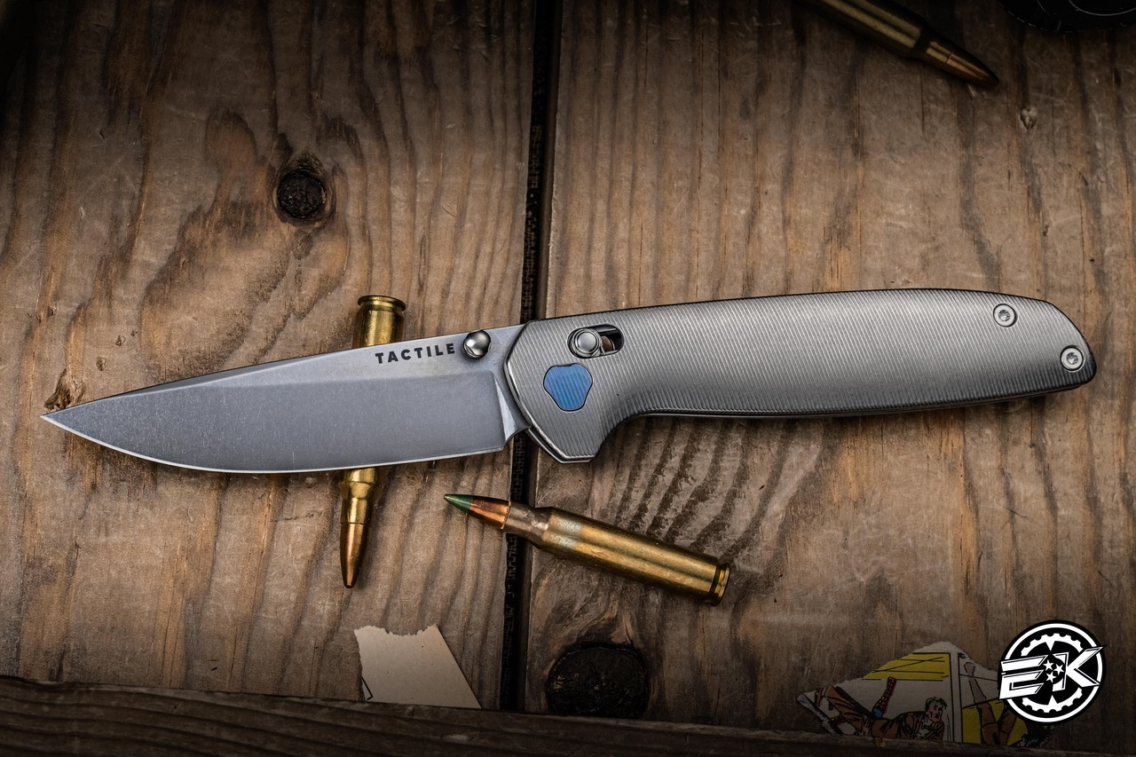 Preowned-Tactile Knife Co."Maverick" Crossbar Lock Titanium Folder 3.5 ...