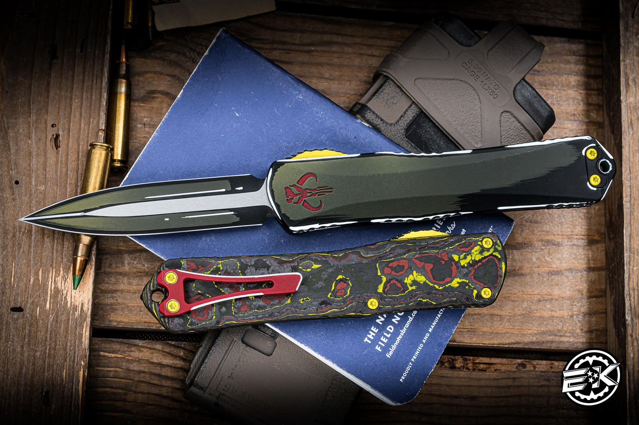 Heretic Knives Manticore X OTF Knife Cell Shaded Green Bounty Hunter 3.75" DLC H032-CSG-BOUNTY