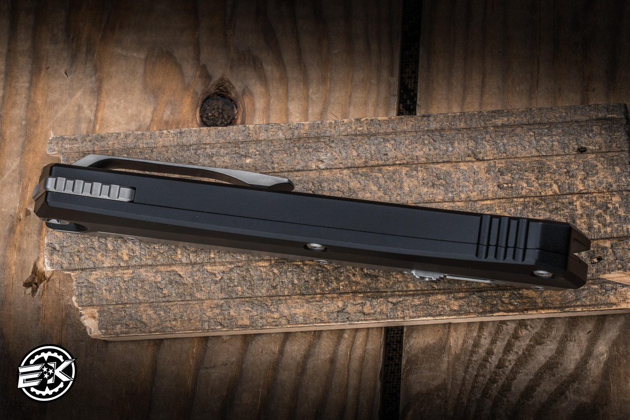 Microtech Glykon OTF Knife Aluminum/Titanium 3.75" M390 Tanto Stonewash ...