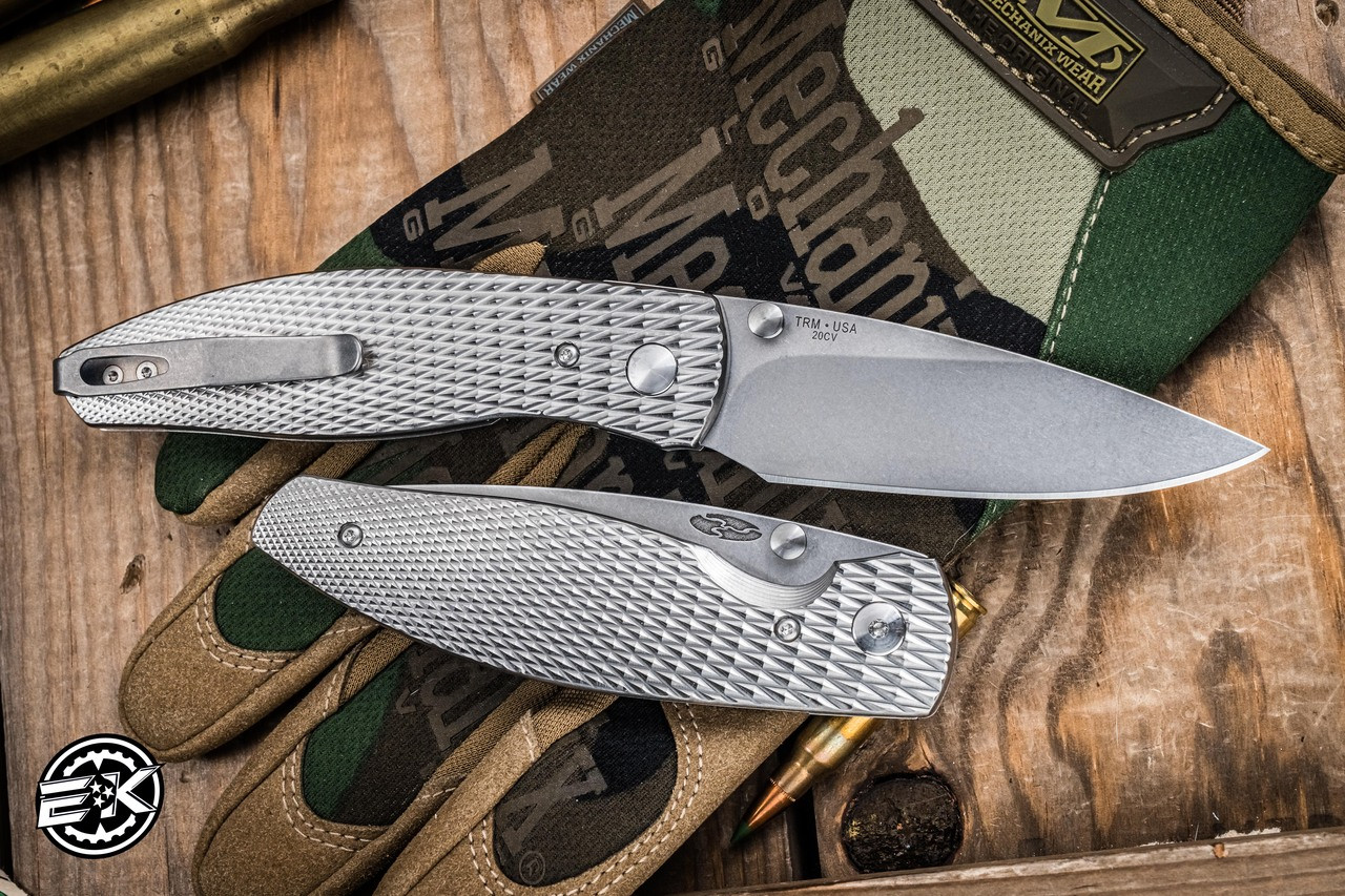 Three Rivers Manufacturing ATOM Folding Knife Lizard Skin Titanium 3.5 ...