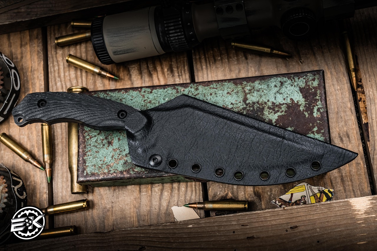 Preowned-Toor Knives Raven Carbon Black G10 Fixed Blade Knife 5.5 ...