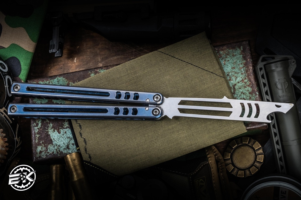 Preowned-Squid Industries Madko Balisong Butterfly Bottle Opener Blue ...