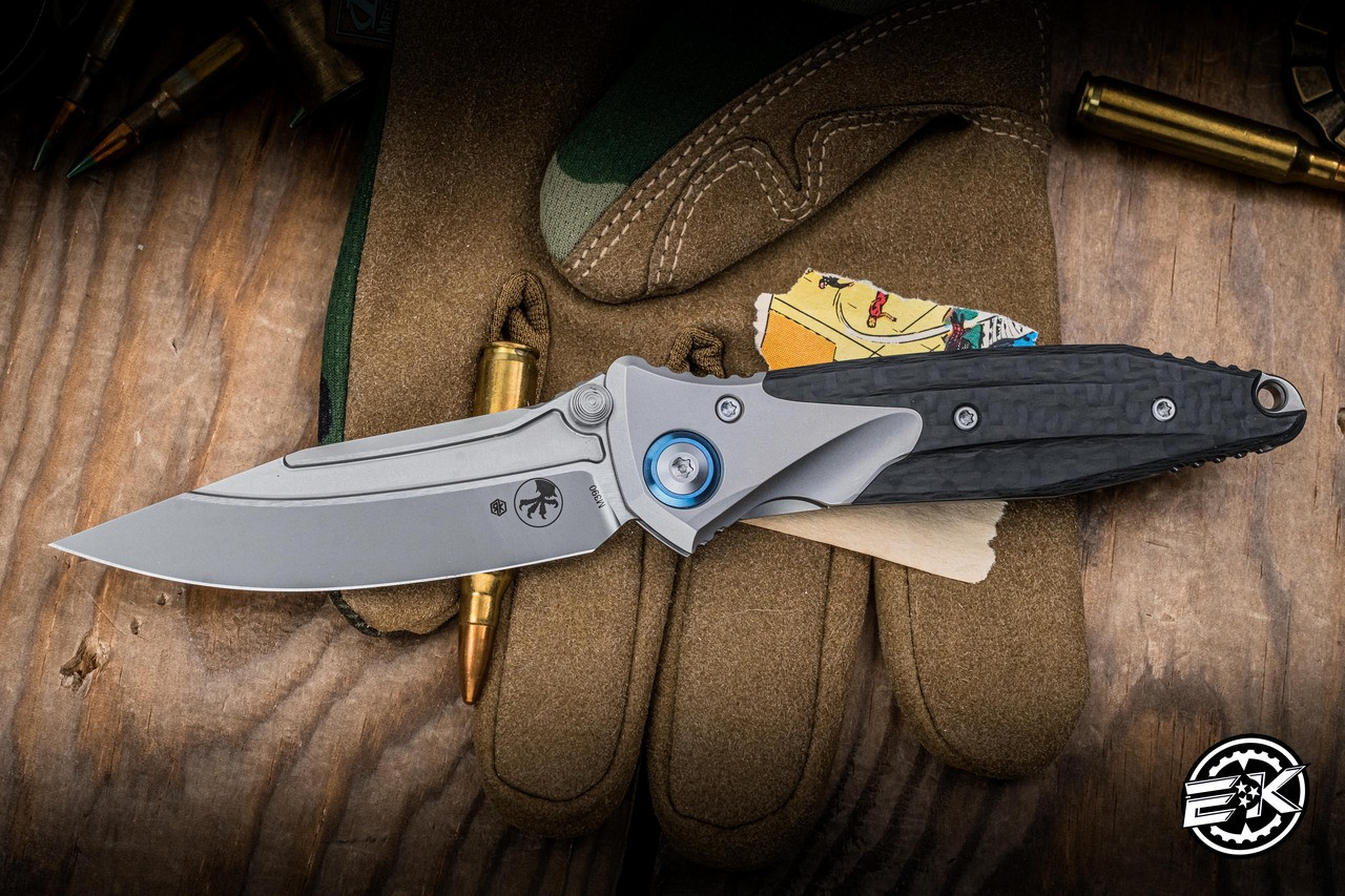 PREOWNED-Microtech Socom Bravo Mini Folding Knife Titanium/Carbon Fiber ...