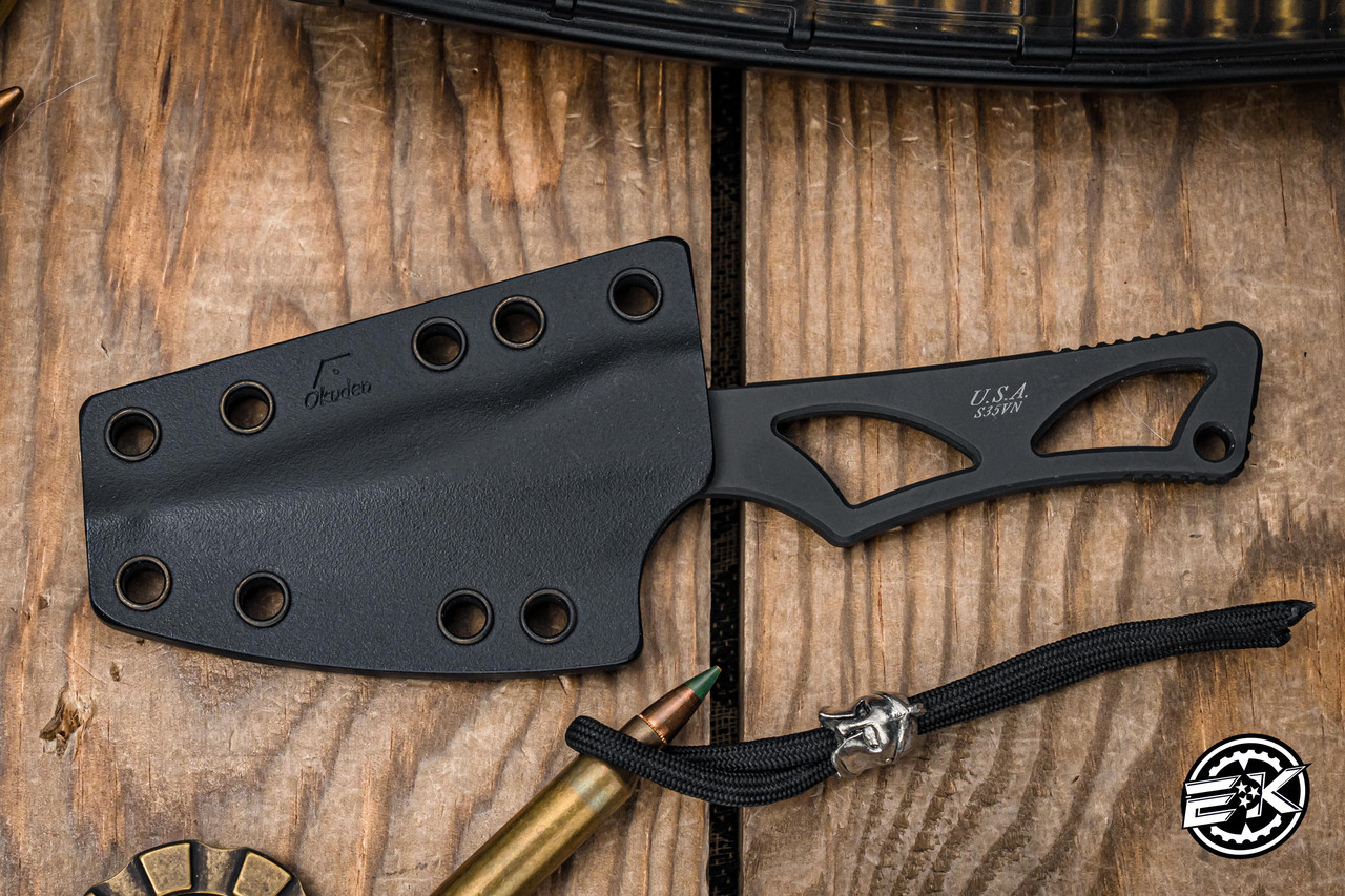 Preowned-Spartan Blades ENYO Skeletonized Fixed Blade Neck Knife 2.75 ...