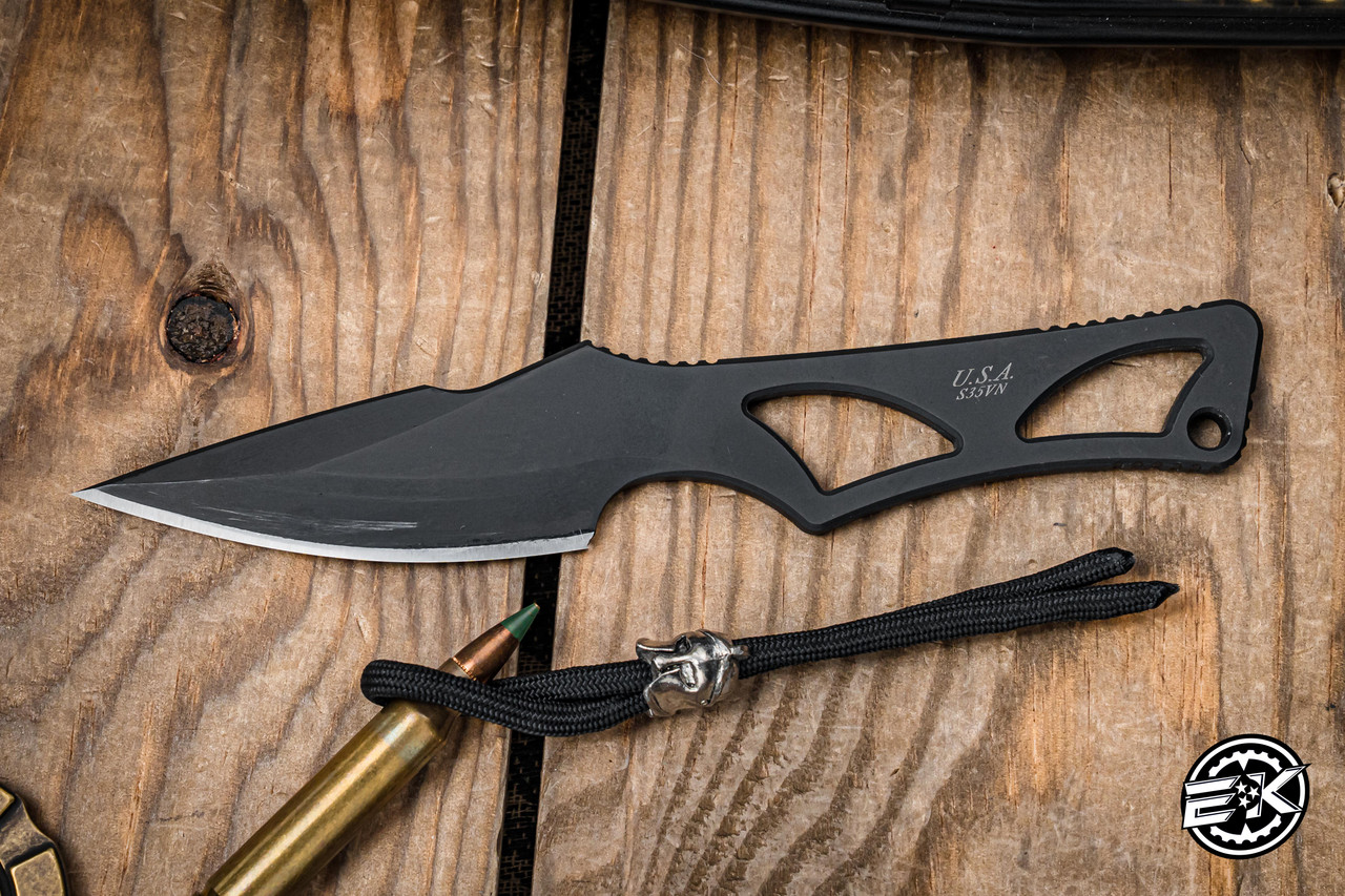 Preowned-Spartan Blades ENYO Skeletonized Fixed Blade Neck Knife 2.75 ...