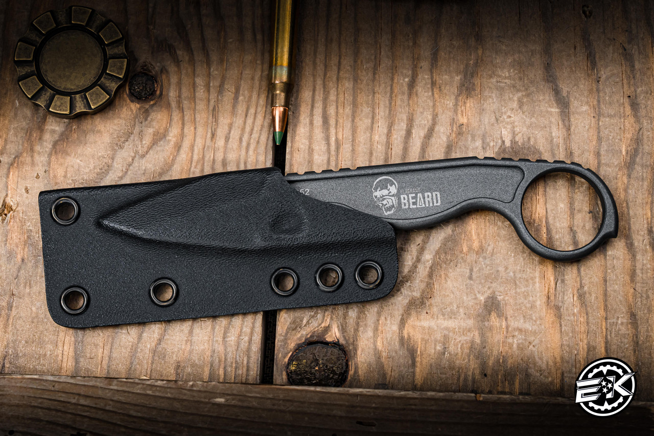 Preowned-Flagrant Beard Havoc Neck Knife 2.5" Tungsten Graey
